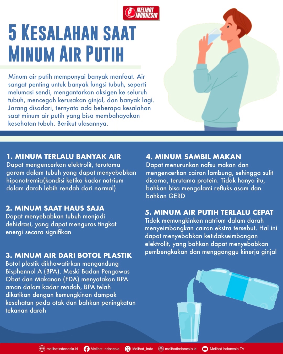 Jangan sampai Dilakukan! Ini 5 Kesalahan saat Minum Air Putih - Melihat ...